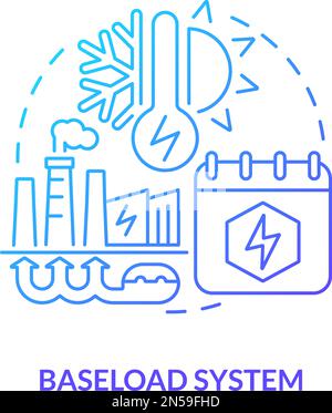 Baseload system blue concept icon Stock Vector Image & Art - Alamy