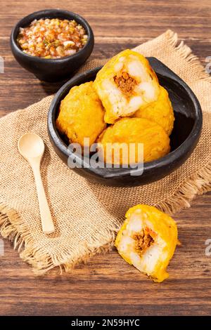 Stuffed Potato Typical Fry Of Several Latin American Countries Stock ...