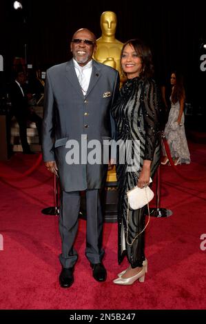 Louis Gossett Jr., left, and Cyndi James Gossett arrive at the ...