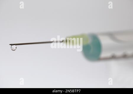 injection, disposable plastic syringe with disposable needle Stock ...
