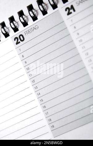 desk calendar in German, Friday 13 Stock Photo - Alamy