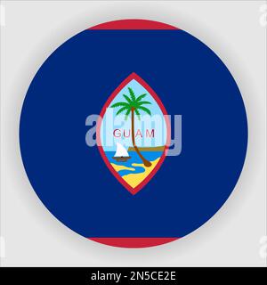 Guam 3D Rounded Flag Icon Button Vector Stock Vector Image & Art - Alamy