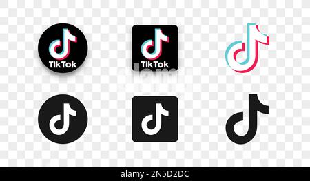 Collection of Tik Tok icons. Social media logos. Design can use for web ...