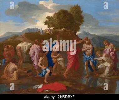 Nicolas Poussin - The Baptism of Christ Stock Photo - Alamy