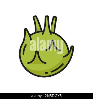 kohlrabi cabbage color icon vector illustration Stock Vector Image ...