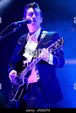 Alex Turner of the rock band Arctic Monkeys performs in concert at ...
