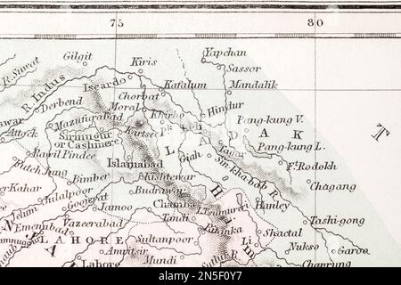 Map of Pangong Lake Stock Photo - Alamy