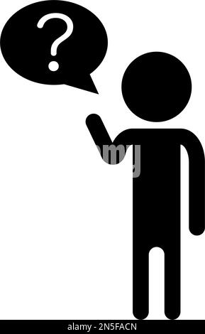 Question balloon silhouette icon. Question. Frequently asked questions ...