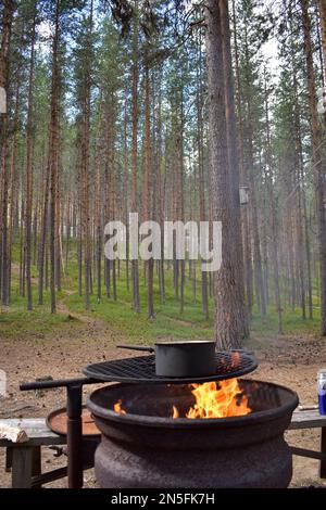 Closeup of a lit bonfire Stock Photo - Alamy