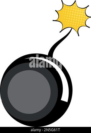 Isolated colored comic bomb icon Vector Stock Vector Image & Art - Alamy
