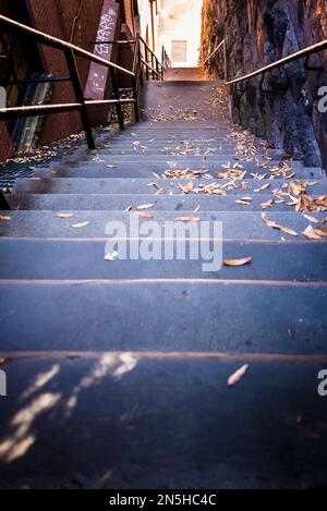 USA, Washington DC, Georgetown, Exorcist Stairs, staircase by ...