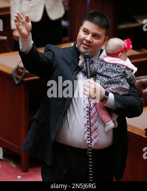 Oklahoma state Sen. Ralph Shortey, R-Oklahoma City, speaks at a news ...