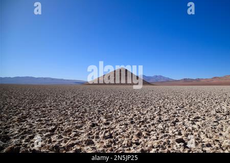 Cone of Arita, in the desert landscape of the Salar de Arizaro, La Puna ...