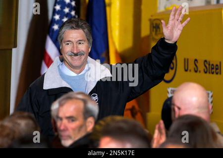 United States Steel president and CEO David B. Burritt speaks before ...