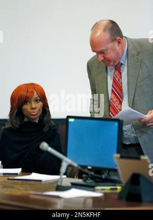 Natasha Stewart, also known as Pebbelz Da Model, looks around the Hinds ...