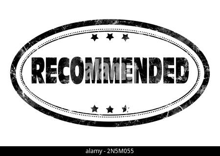 Stamp design with word RECOMMENDED on white background. Illustration ...