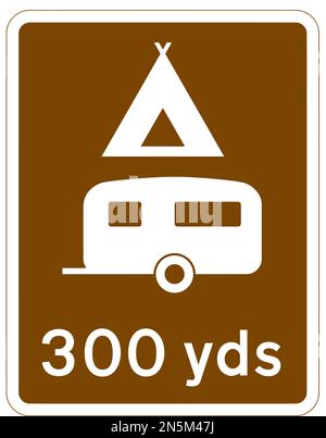 Warning sign with caravan symbol Stock Photo - Alamy