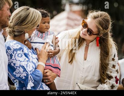 SABA - 09/02/2023, SABA - Princess Amalia and Queen Maxima during a ...