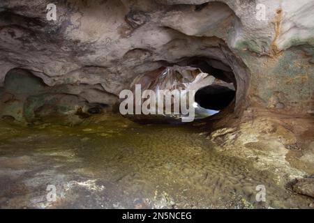 A view of the halls in the Ambrosio Cave, Cuba, Varadero Stock Photo ...