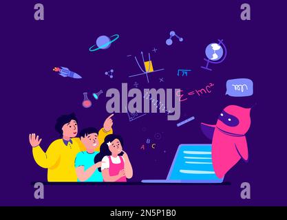 Smart Cyber Chat bot Help Children Teaching them. School Homework ...