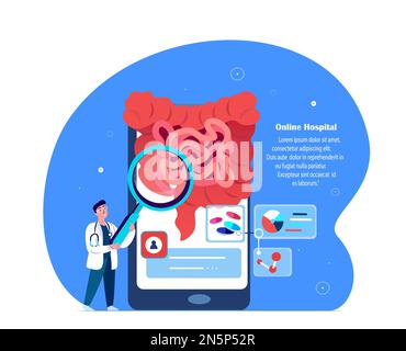 Online Doctor Gastroenterologist Consultate, Smartphone Screen.Gall ...