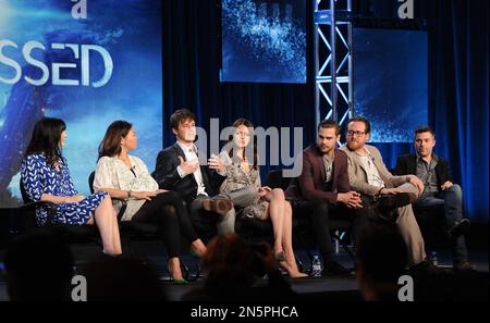 From left, executive producers Meredith Averill and Adele Lim ...