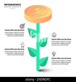 flower infographic template with diagram 6 steps. design template for ...