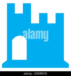 Castle icon on background for graphic and web design. Simple ...