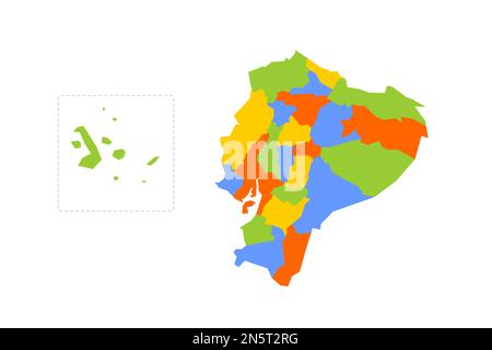 Vector blank map of Ecuador with provinces and administrative divisions ...