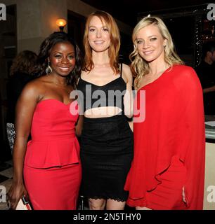 From left, Erica Tazel, Alicia Witt and Amy Smart are seen at the after ...