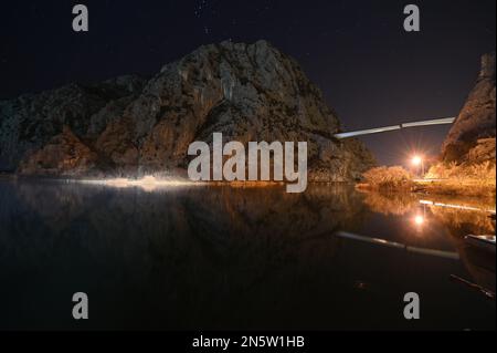 Photo taken on February 09, 2023 shows the final phase of connecting ...