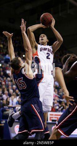 St. Mary’s Beau Levesque (15) fights for a rebound against Gonzaga’s ...