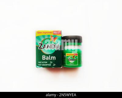 Zandu Balm bottle in isolated white background Stock Photo - Alamy