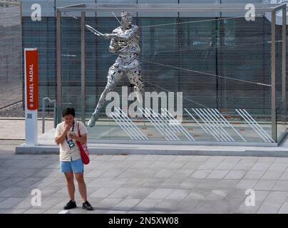 Rafael Nadal statue at Roland Garros tennis courts Stock Photo - Alamy