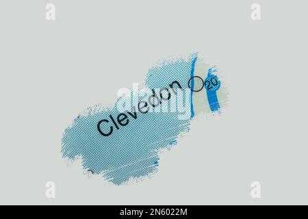 Clevedon, United Kingdom atlas map town name Stock Photo - Alamy