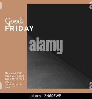 Composition of good friday text with blurred background. Good friday ...