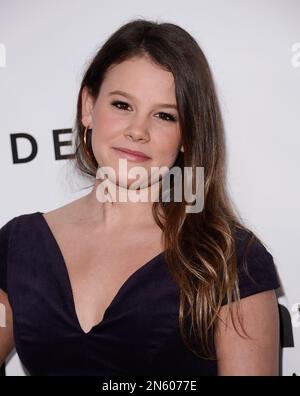 Actress Sosie Bacon arrives at the fourth annual amfAR Inspiration Gala ...