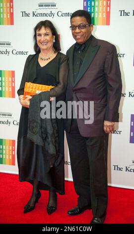 Herbie Hancock and his wife, Gigi Hancock, arrive for the formal Artist ...