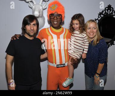 Jason Schwartzman with his wife Brady Cunningham and daughter Marlowe ...