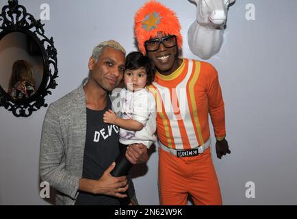 From left, Tony Kanal and daughter Coco Reese Lakshmi Kanal are seen ...