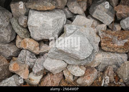 Rocks and boulder nature pollution Stock Photo - Alamy