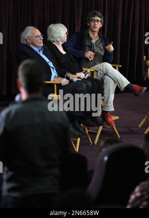 From left, Bruce Dern, June Squibb, and director Alexander Payne attend ...