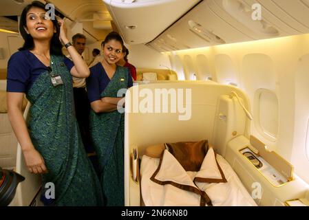 First Class Air India Boeing 777-300ER Farnborough Air Show 2008 Stock ...
