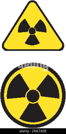 Nuclear symbols on white background illustration Stock Vector Image ...