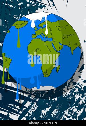 Planet Earth Graffiti. Abstract modern street art decoration ...