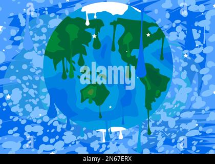 Planet Earth Graffiti. Abstract modern street art decoration ...