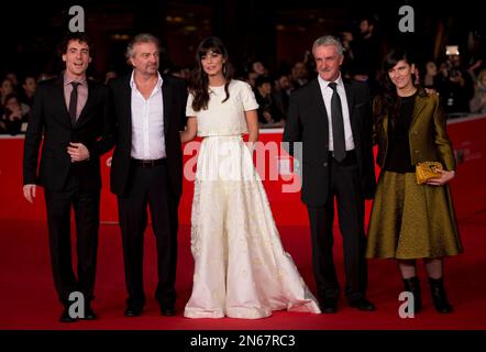 From left, actor Elio Germano, actress Stefania Montorsi, actor Daniel ...