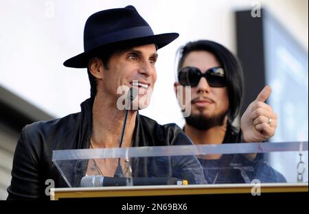 The singer Perry Farrell and guitarist Dave Navarro of Jane's Addiction ...