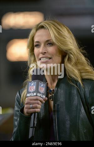 NFL Network reporter Alex Flanagan watches from the sideline during the ...