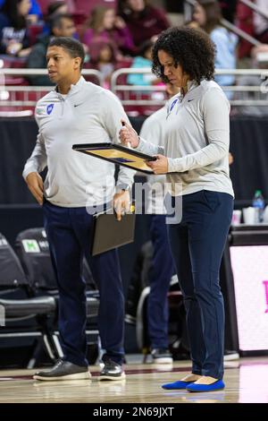 Duke head coach Kara Lawson during the second half of an NCAA college ...